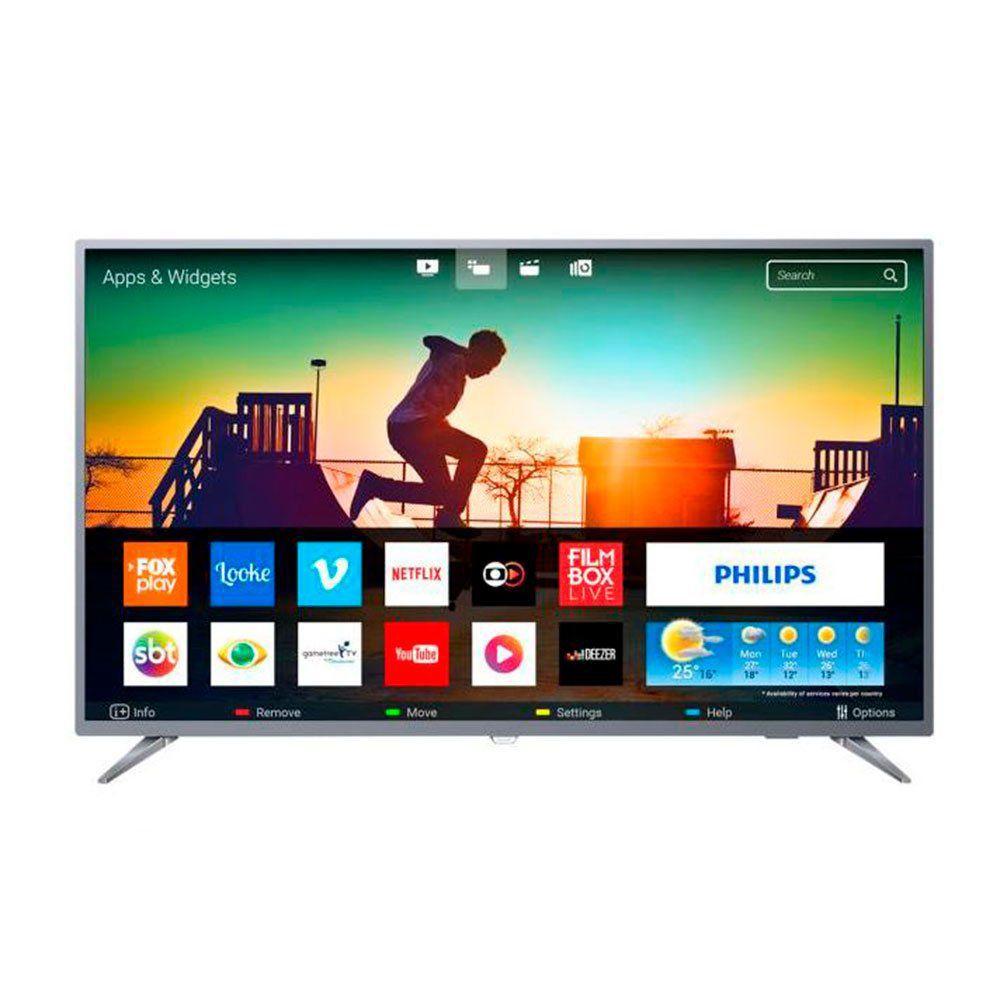 Smart TV LED 55 Polegadas Philips 55PUG6513 Ultra HD 4K 3 HDMI 2 USB ...