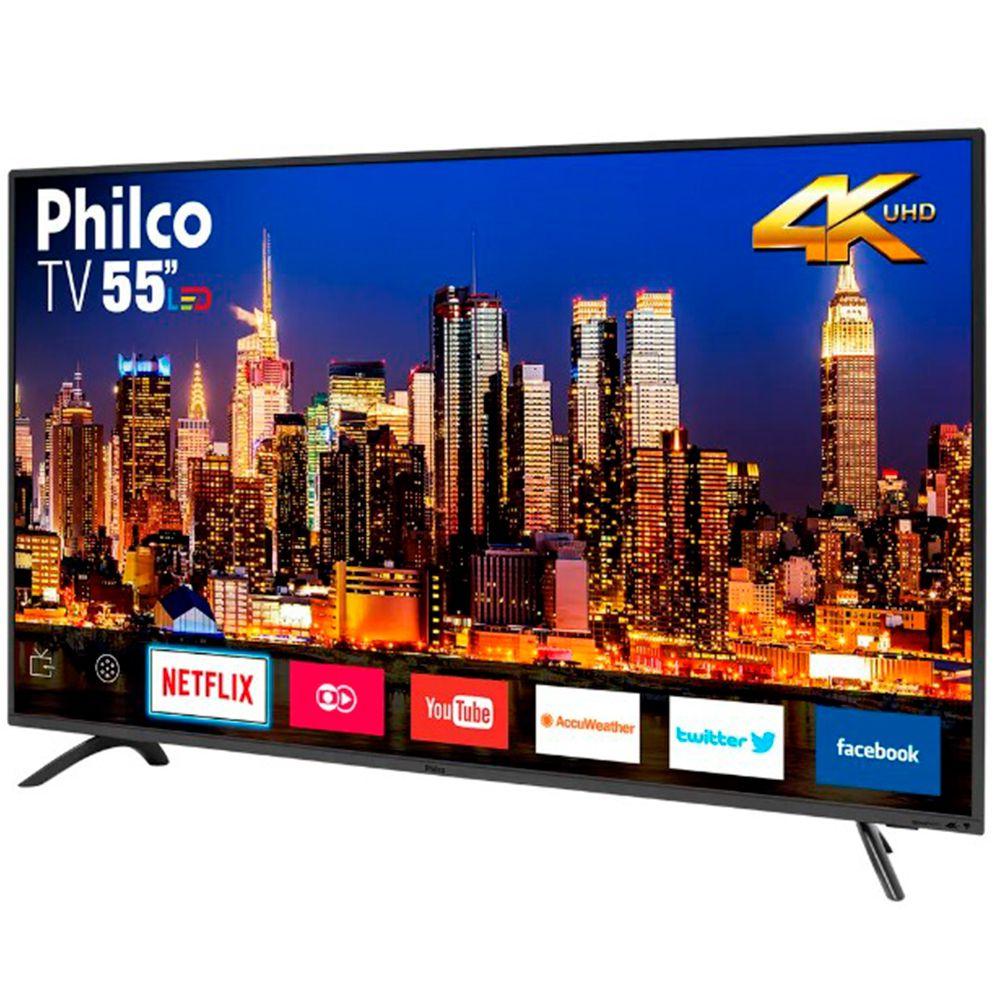 Smart TV LED 55” Ultra HD Philco PTV55F61SNT 3HDMI 2USB Wi-Fi - Smart TV - Magazine Luiza