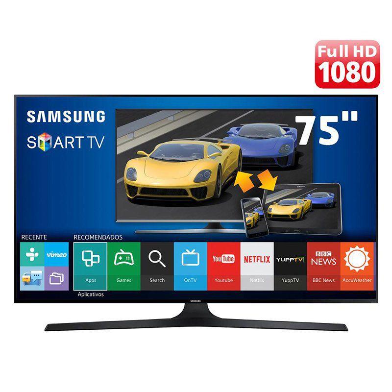 Smart TV LED 75 Polegadas Samsung Full HD USB HDMI UN75J6300AGXZD ...