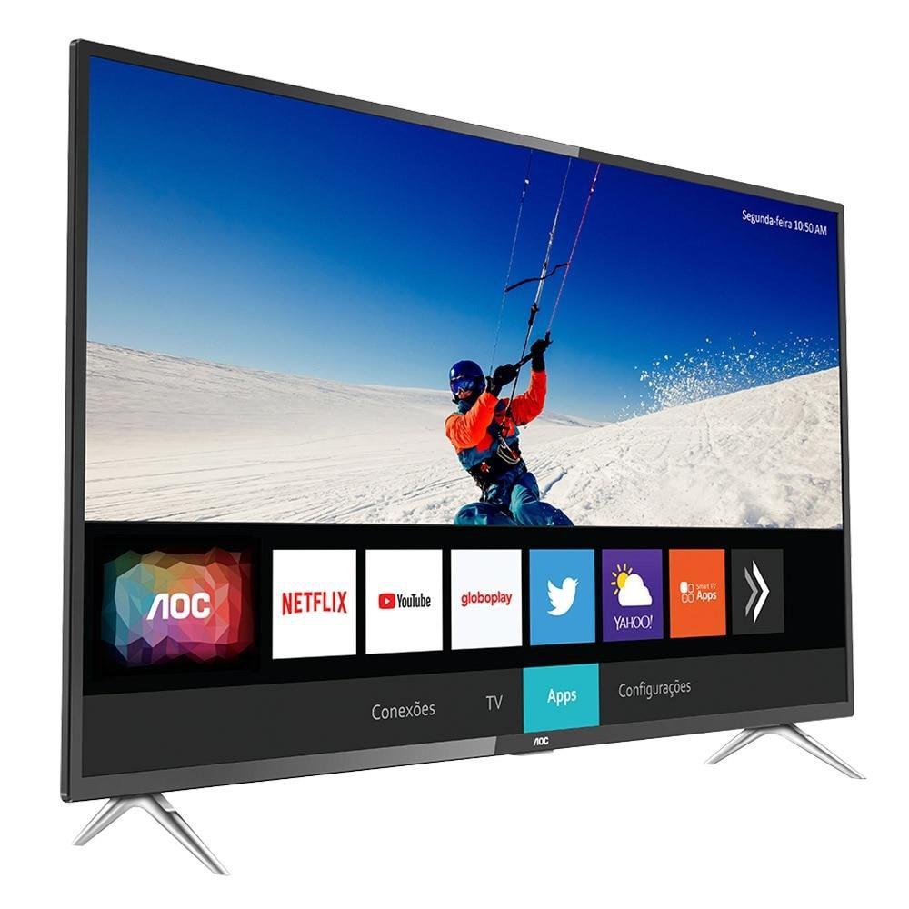 Smart TV LED AOC 50” 50U6295/78G 4K com Wi-Fi, 2 USB, 3 HDMI e 60 Hz ...