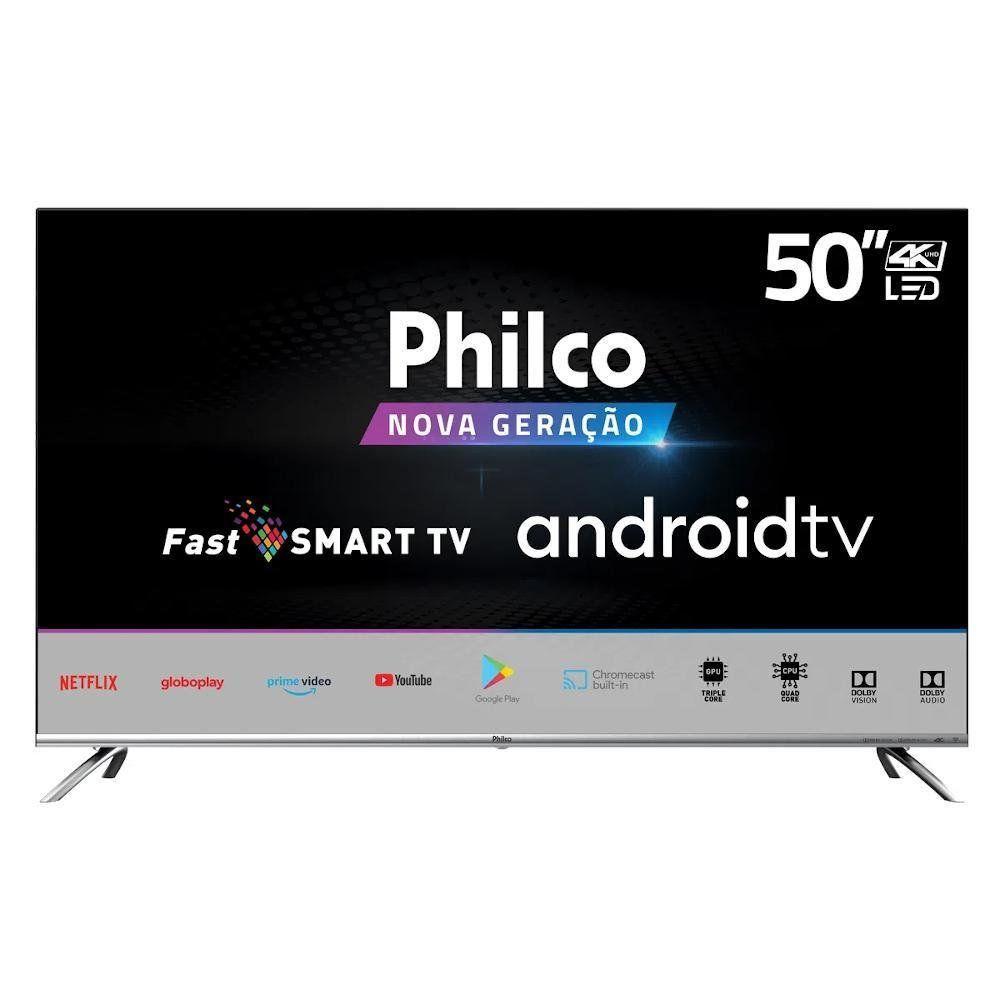 Smart TV LED Philco 50 Polegadas PTV50G71AGBLS 4K Ultra HD Android HDR ...