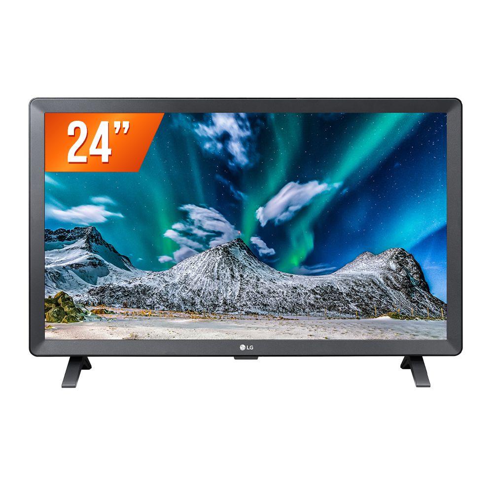 Smart TV Monitor LED 24" HD LG 24TQ520S-PS.AWZ 2 HDMI 1 USB Wi-Fi ...
