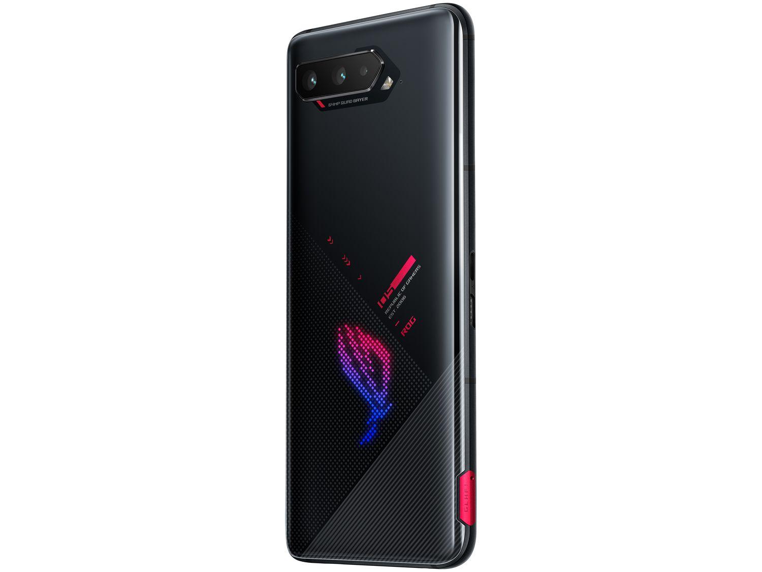 Smartphone Asus ROG Phone 5s 256GB Black 5G Octa-Core 12GB RAM 6,78” Câm. Tripla + Selfie 24MP