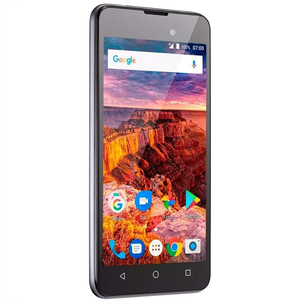 Smartphone Multilaser MS50L Dual Chip Grafite Tela 5” 3G+WiFi, Android ...