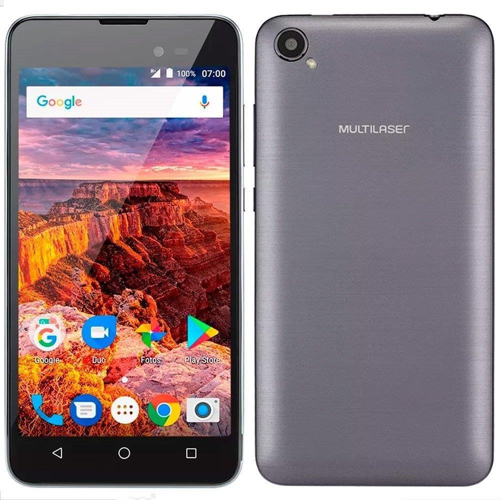 Smartphone Multilaser MS50L Dual Chip Grafite Tela 5” 3G+WiFi, Android ...
