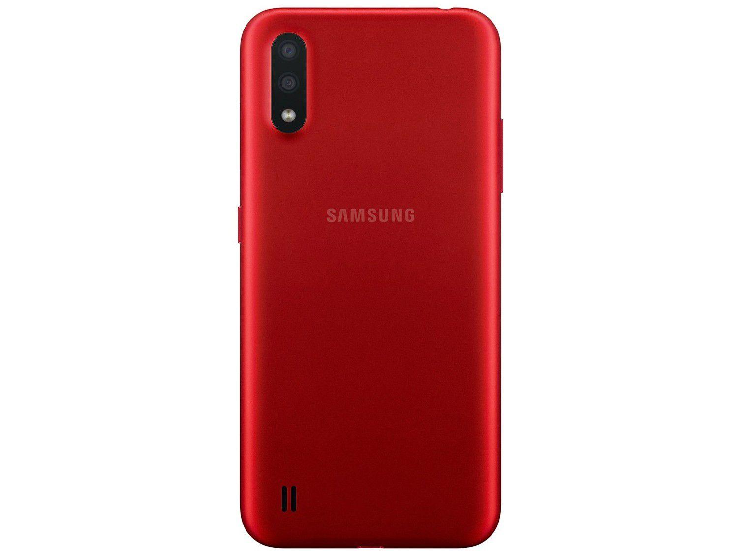 Smartphone Samsung Galaxy A01 32GB Vermelho - 2GB RAM Tela 5,7” Câm ...
