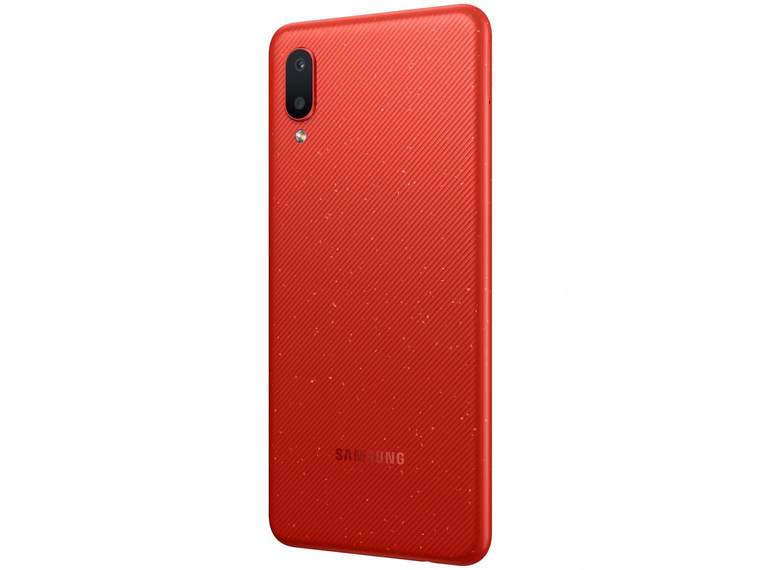 Smartphone Samsung Galaxy A02 32GB Vermelho 4G - Quad-Core 2GB RAM 6,5 ...