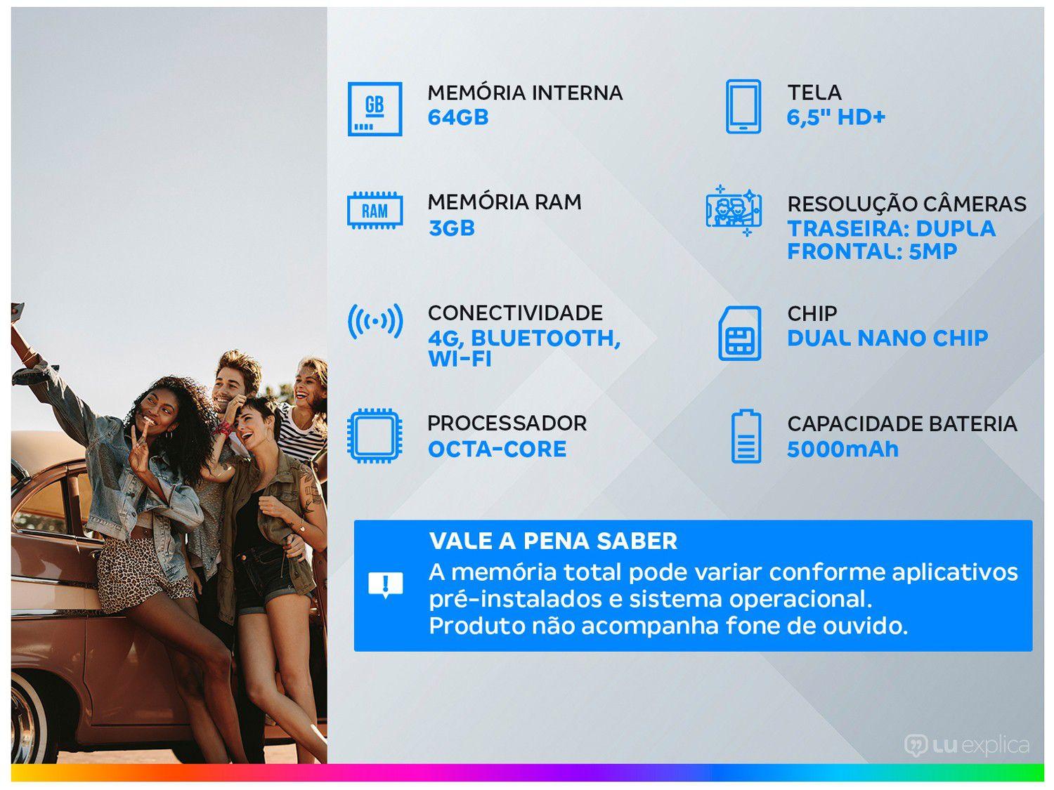 Smartphone Samsung Galaxy A04e 64GB Preto 4G Octa-Core 3GB RAM 6,5” Câm ...