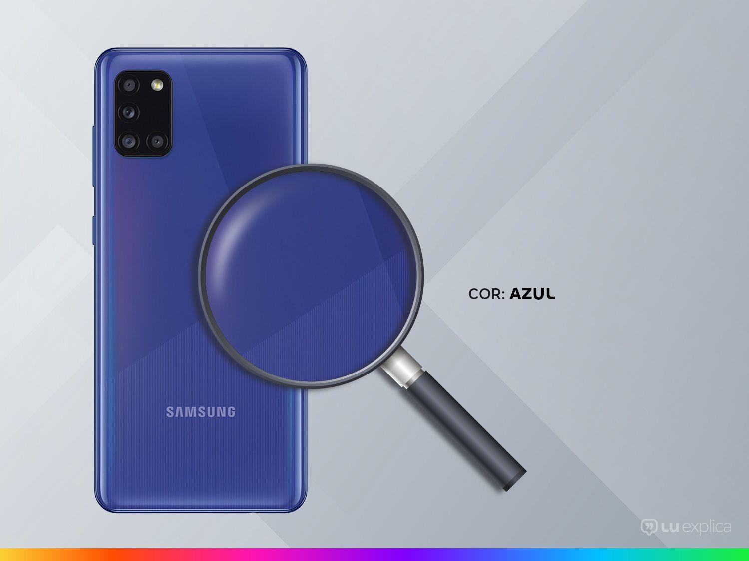 Smartphone Samsung Galaxy A31 128GB Azul 4G - Octa-Core 4GB RAM Tela 6 ...