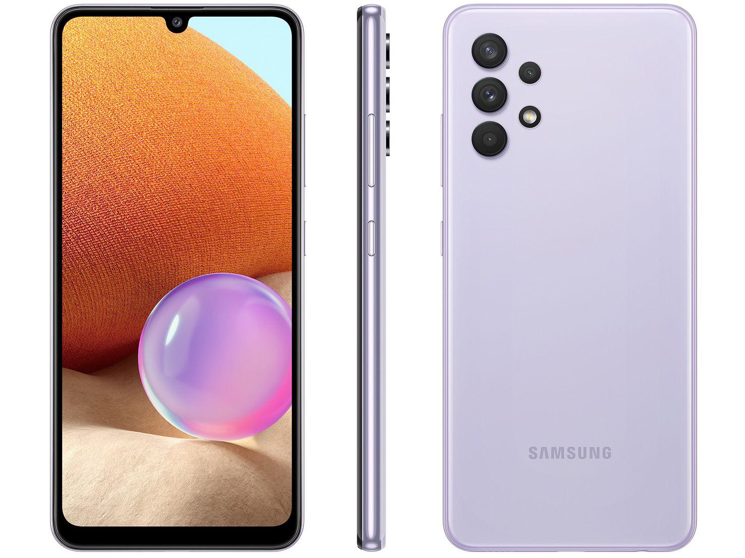 Smartphone Samsung Galaxy A32 128gb Violeta 4g 4gb Ram Tela 6 4” Câm