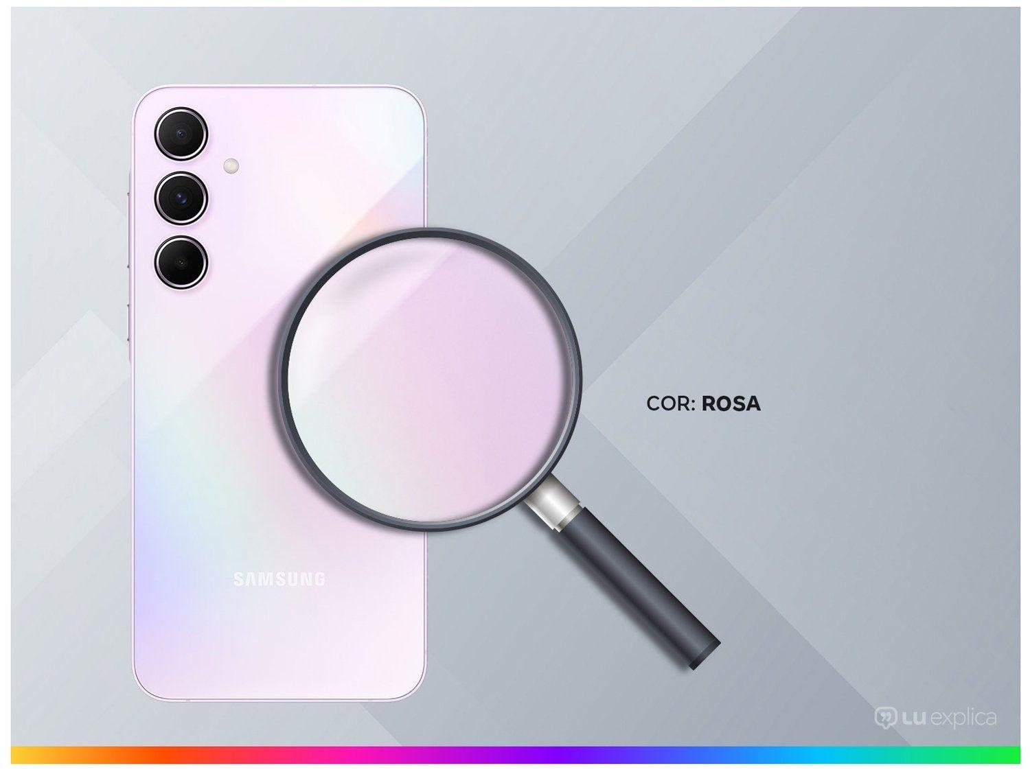 Smartphone Samsung Galaxy A55 128GB Rosa 5G 8GB RAM 6,6" Câm. Tripla ...