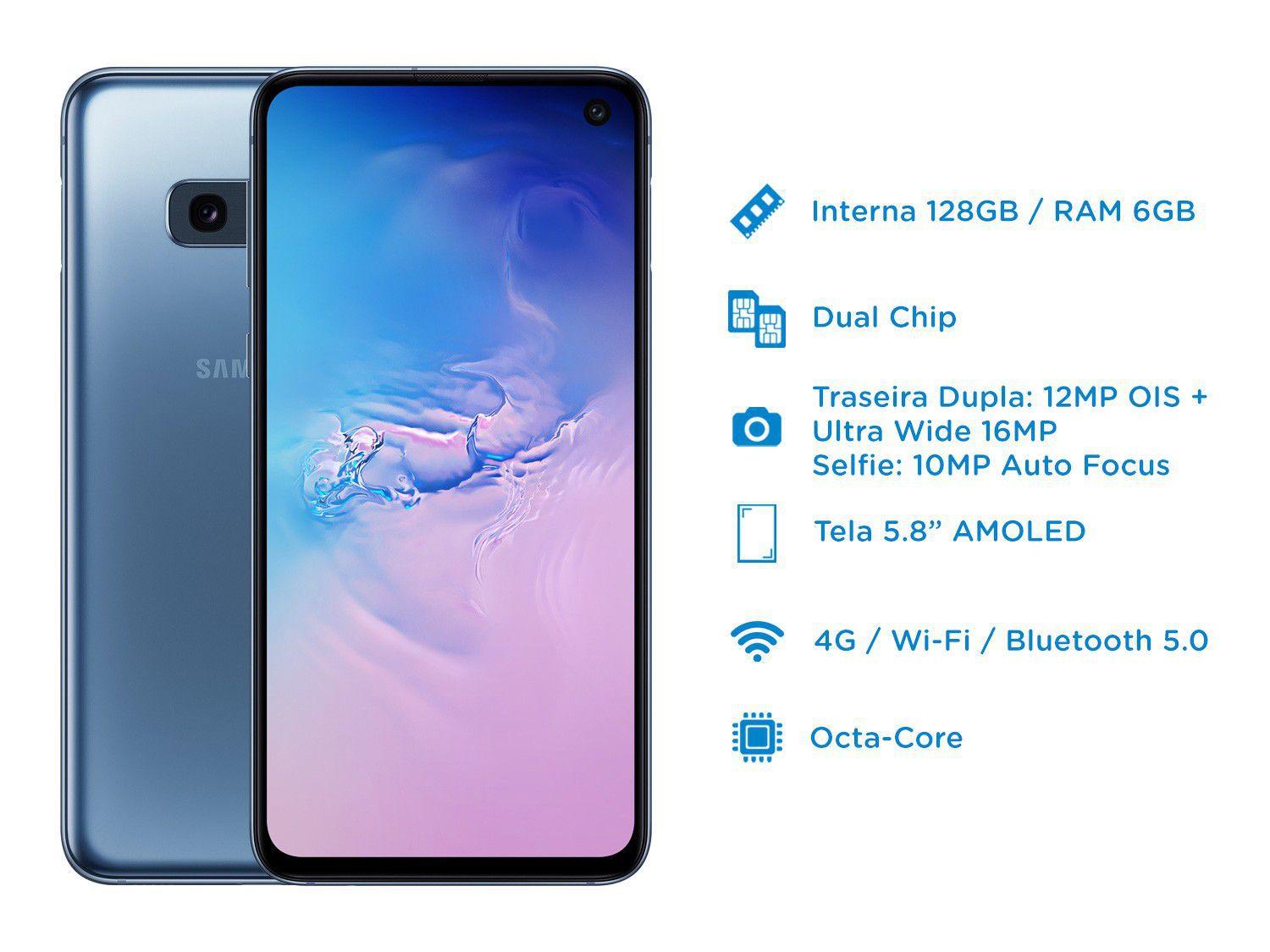 Smartphone Samsung Galaxy S10e 128GB Azul 4G - 6GB RAM Tela 5,8” Câm ...