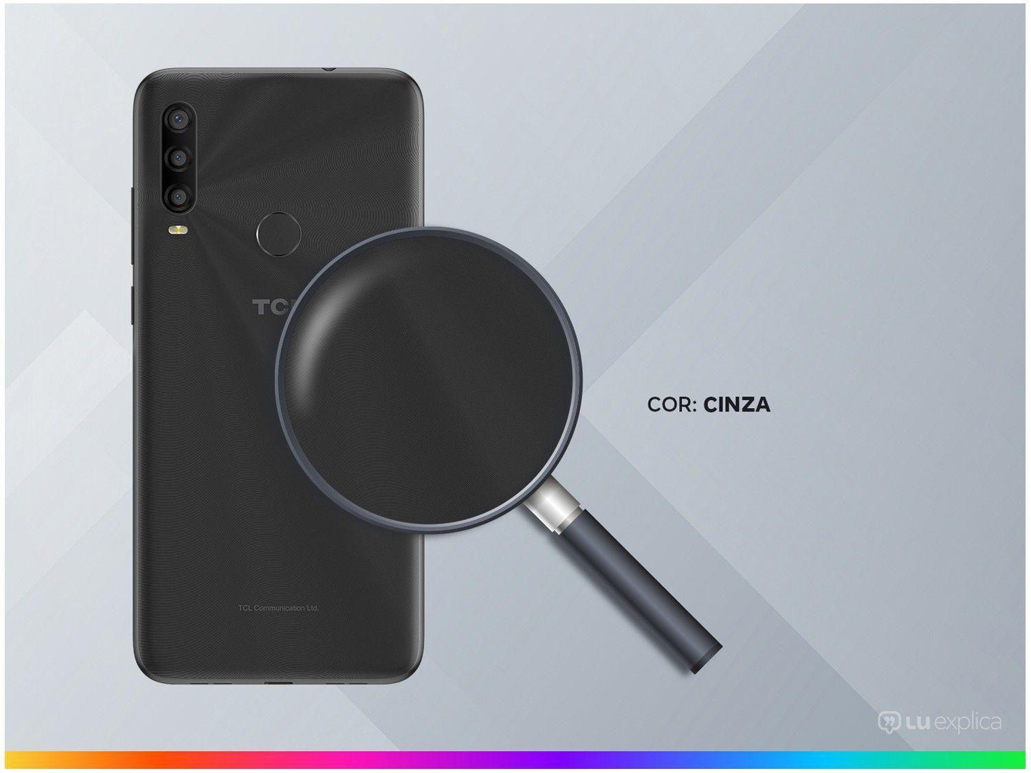 Smartphone TCL L10 Plus 64GB Cinza 4G Octa-Core 2GB RAM Tela 6,22” Câm. Tripla + Selfie 5MP