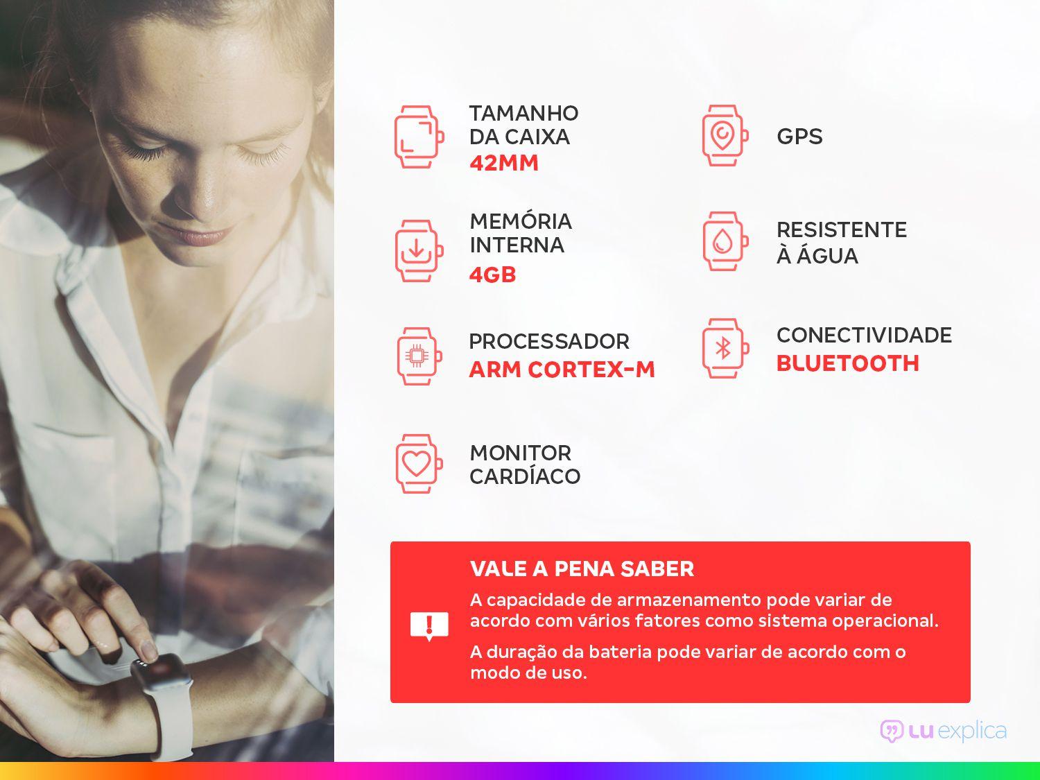 Smartwatch Huawei GT3 42mm Dourado 4GB