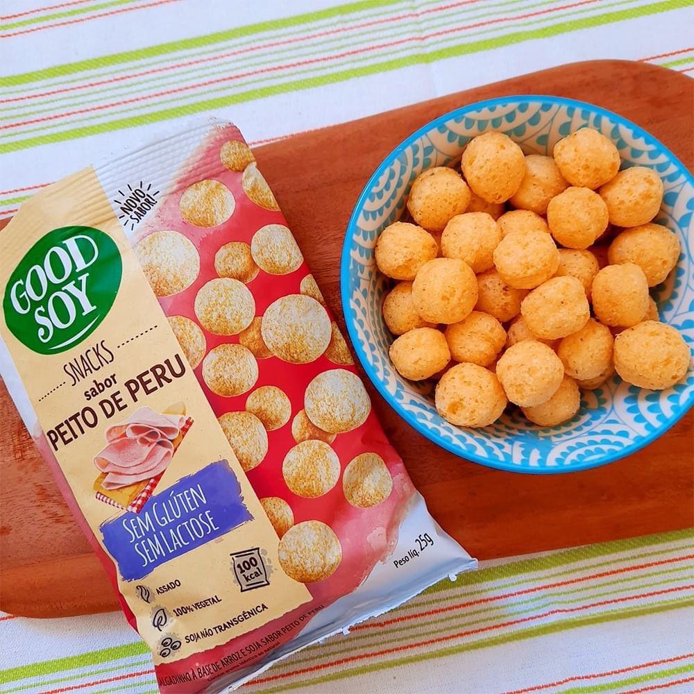 Snack salgado sabor peito de peru 25g - good soy - Comida Vegana ...
