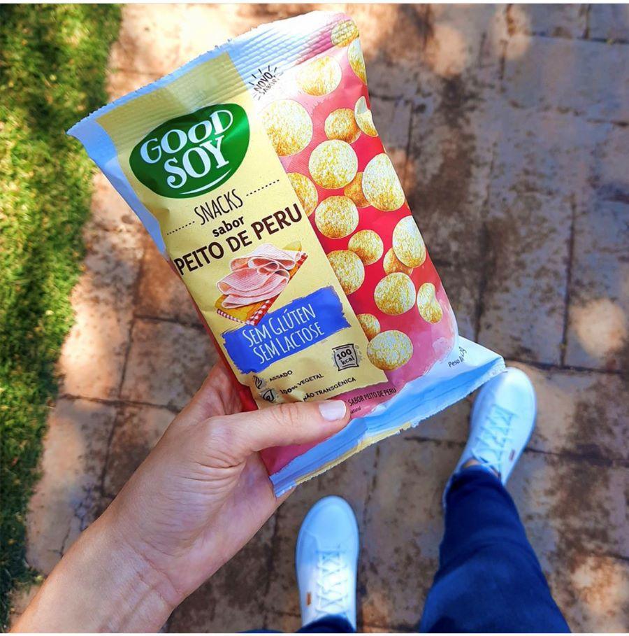 Snack salgado sabor peito de peru 25g - good soy - Comida Vegana ...