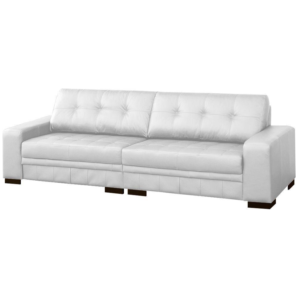 Sofá 4 Lugares 280cm Milano Couro Branco Fosco - Gran Belo - Capa para ...