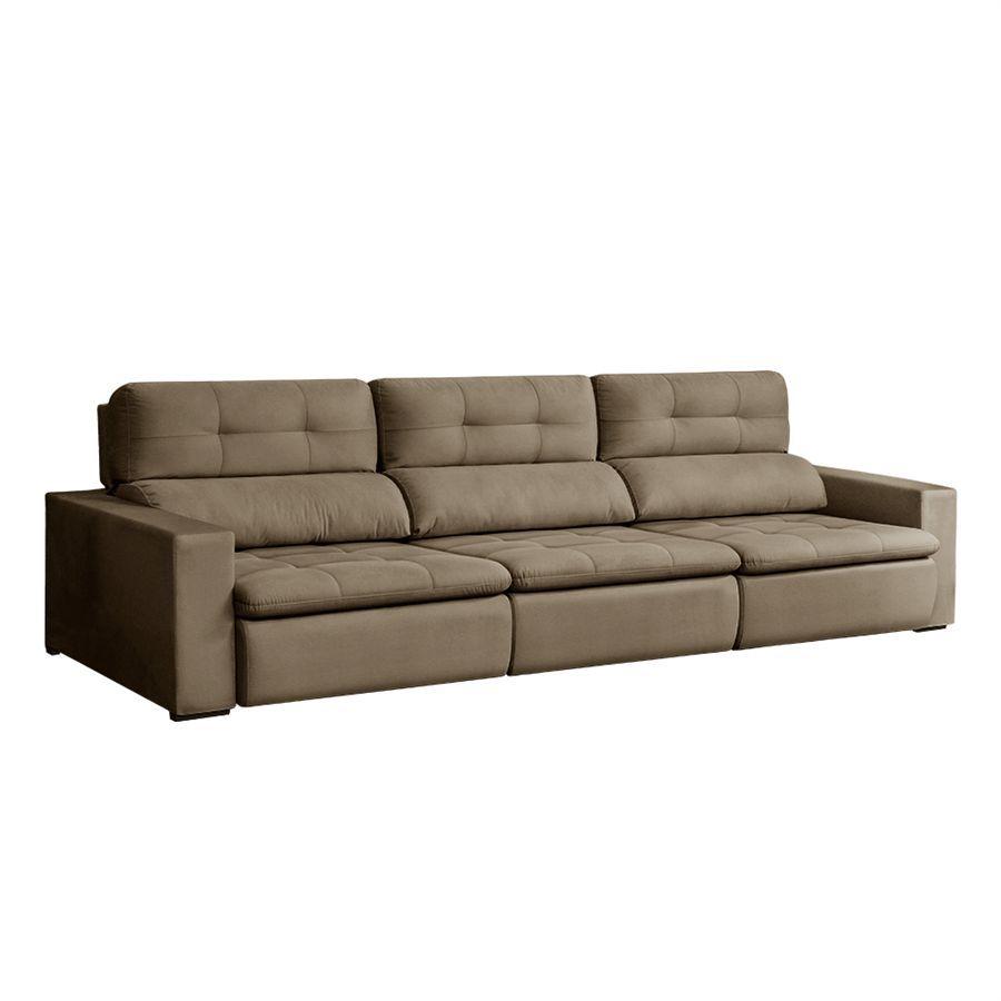 Sofá Bonzatto Retrátil e Reclinável Suede Liso Tec. 8290 Diversos ...