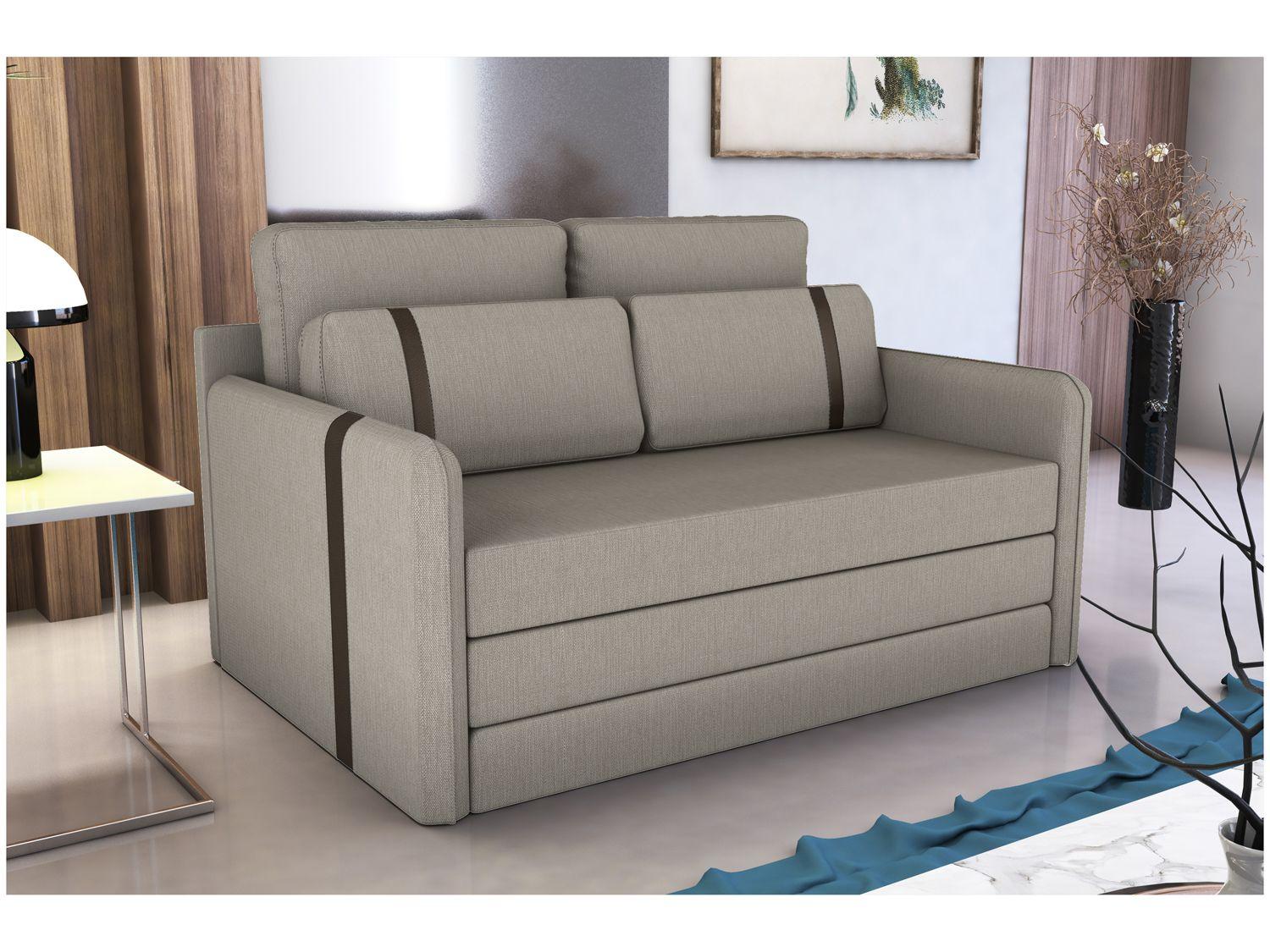 Sofá-cama 2 Lugares Casal Linho Matrix Martina New - Areia