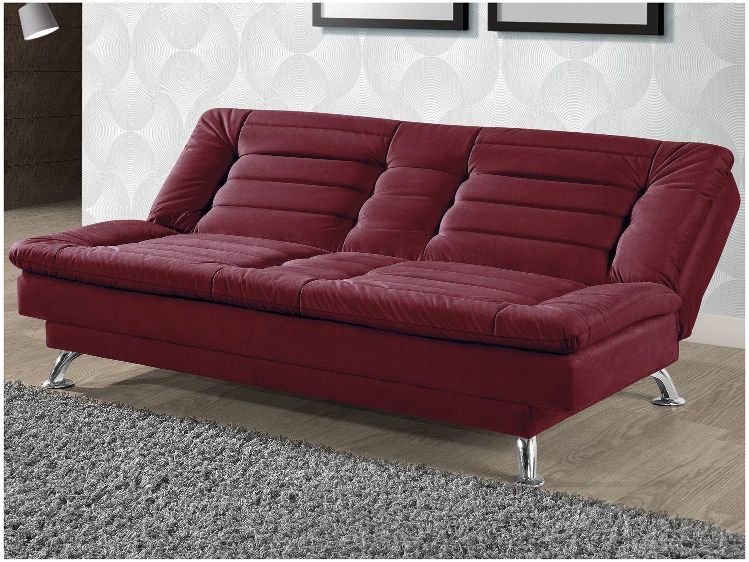 Sofá-cama Casal 3 Lugares Reclinável Maya