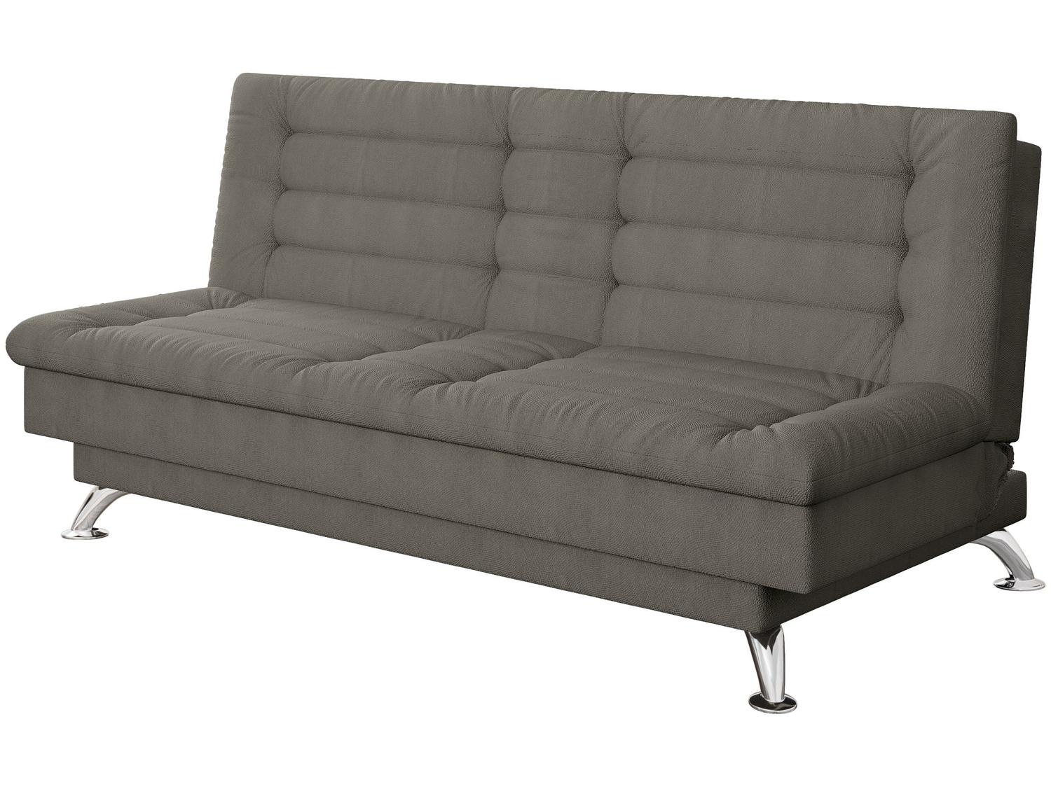 Sofá-cama Casal 3 Lugares Suede Reclinável Linoforte Maya - Bege