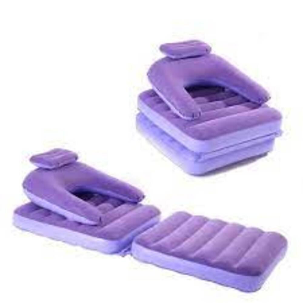 Sofa cama inflavel 2 em 1 poltrona 150kg multifuncional com encosto ...