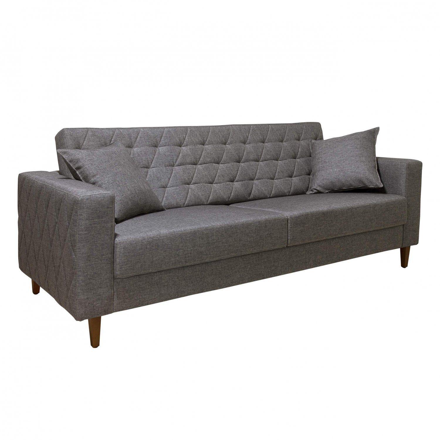 Sofá Living 3 Lugares 210cm Viena Konfort Móveis Linen/Cinza - Sofá 3 ...