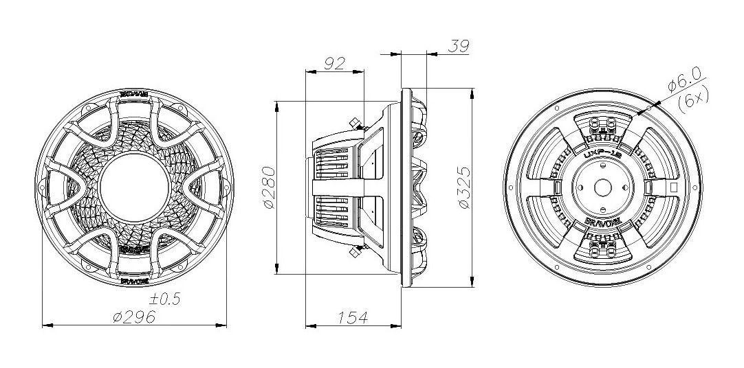 subwoofer caixa bob 12 polegadas bravox uxp12 d4 500 watts bobina dupla ...