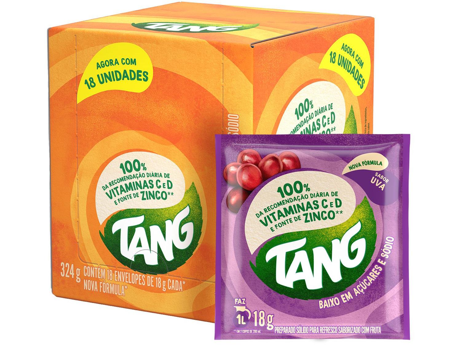 Suco em Pó Tang Refresco Uva 18g 18 Unidades