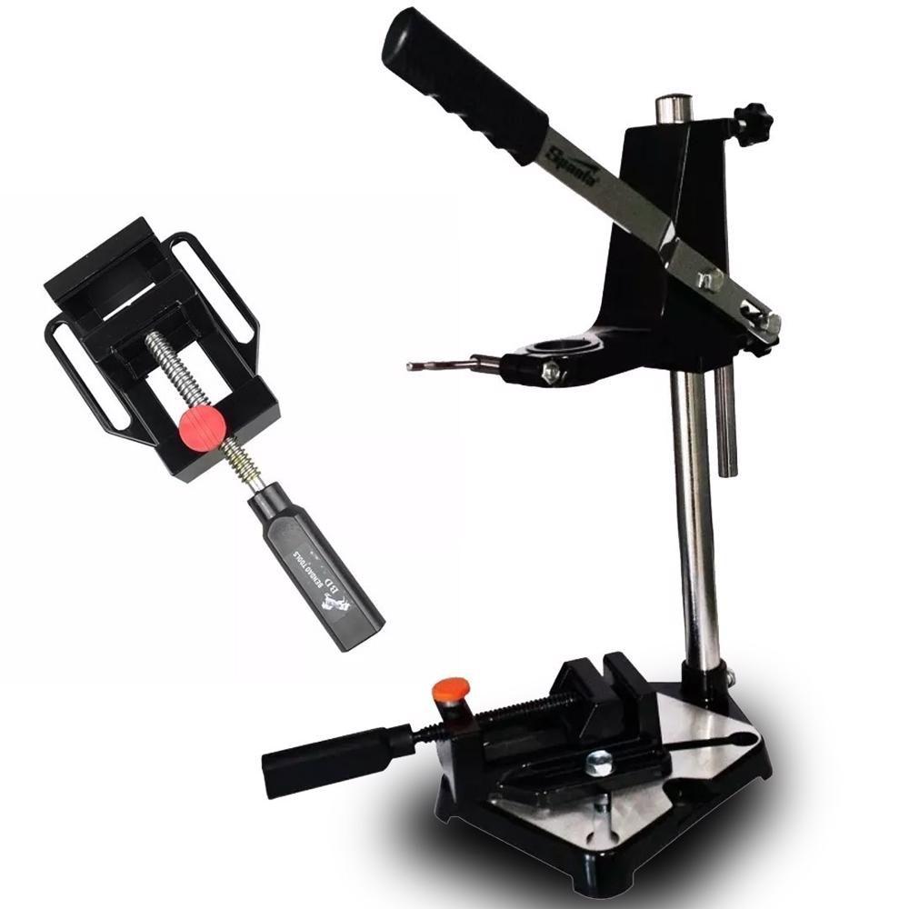 Suporte De Furadeira 1/2 E 3/8 C/ Morsa + Paquímetro Digital MTX ...