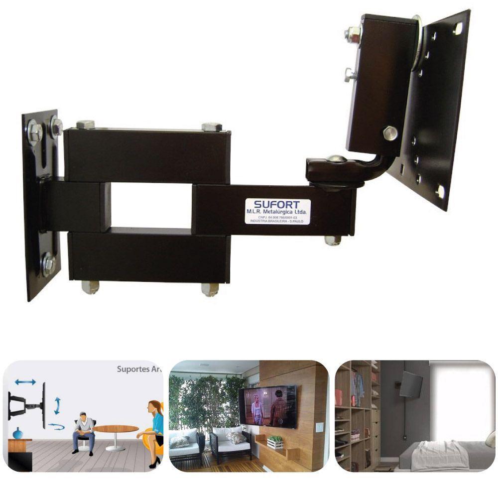 Suporte para TV Articulado Sufort 32 39 42 Polegadas Padrão Vesa - Suporte para TV Articulado ...