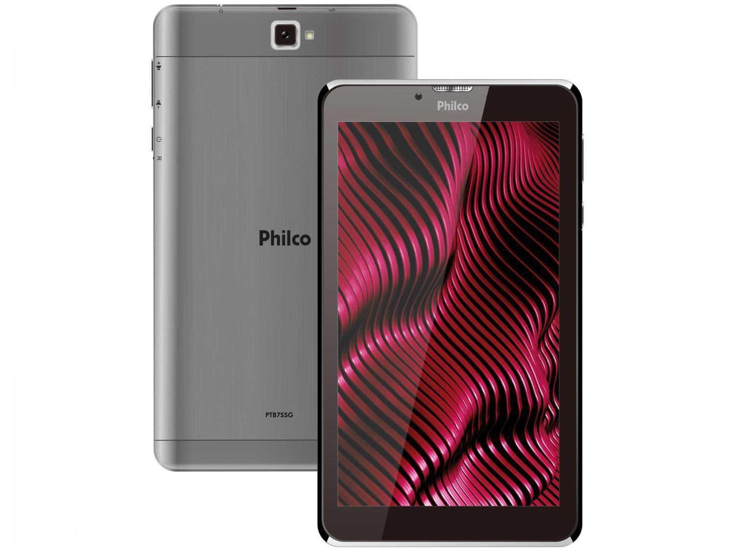 Tablet Philco PTB7SSG 7” Wi-Fi 16GB Android 9 Quad-Core Câmera Integrada