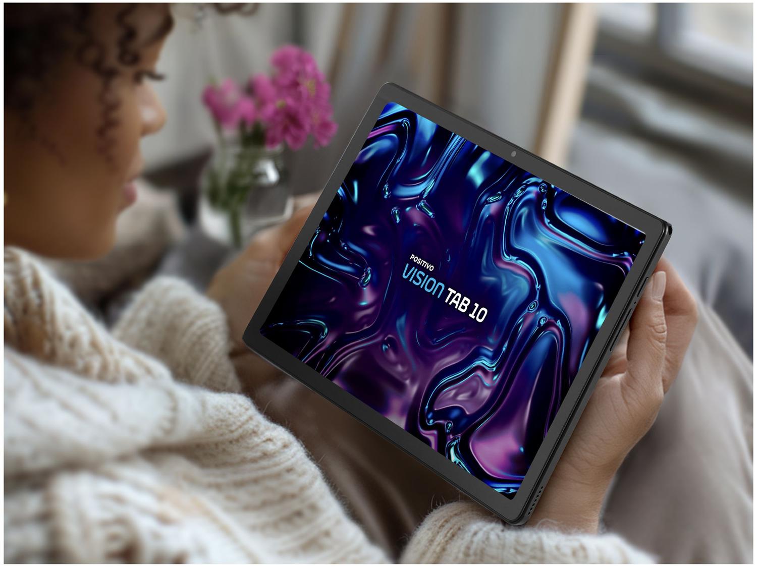 Tablet Positivo Vision Tab 10,1" 128GB 4GB RAM Android 13 Octa Core Wi ...