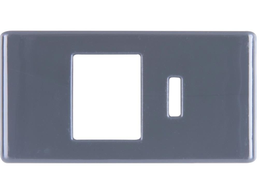 Tampo para tomada rj45 cat.5e em termoplastico sistema modular grafite ...