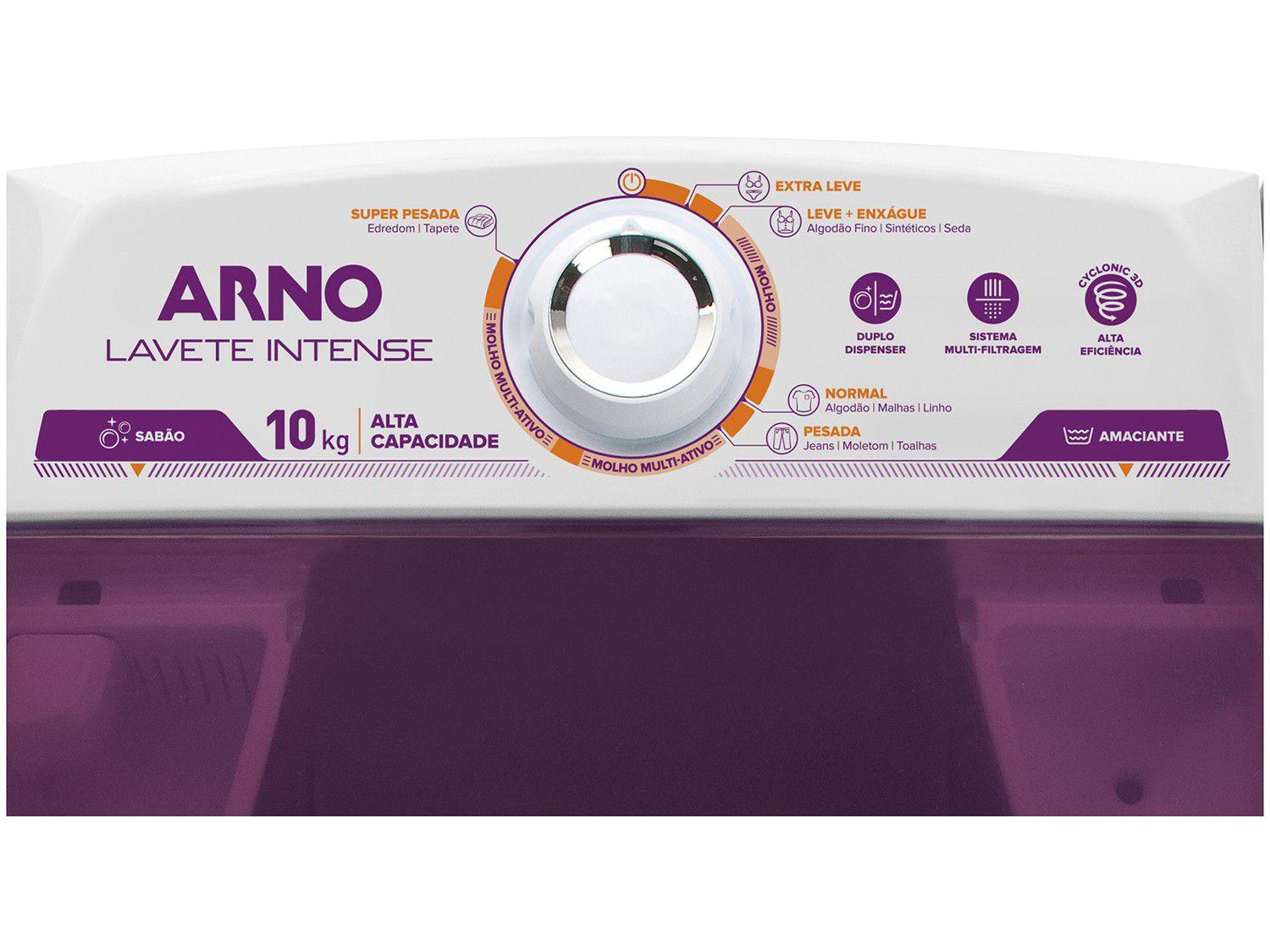 Tanquinho Arno Lavete Intense 10Kg - Lava Edredom Semiautomática Duplo ...
