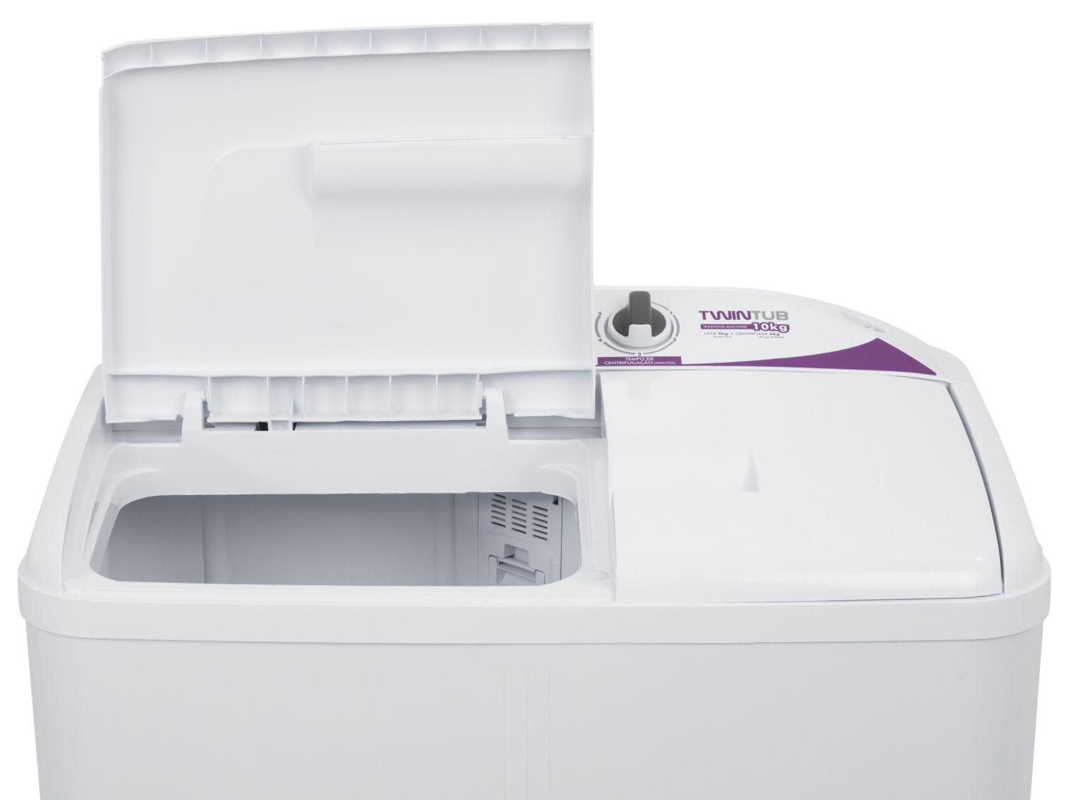 Tanquinho Semiautomático Praxis Twin Tub 4,1Kg - 2 em 1 Lava e Centrifuga com Timer - Tanquinho ...