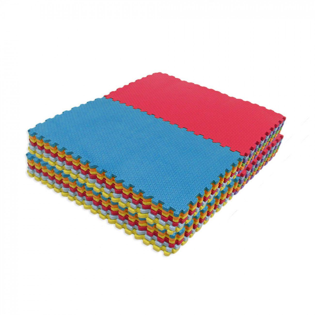 Tatame Tapete Infantil Colorido em Eva 24 Pecas Evamax - Tatame ...