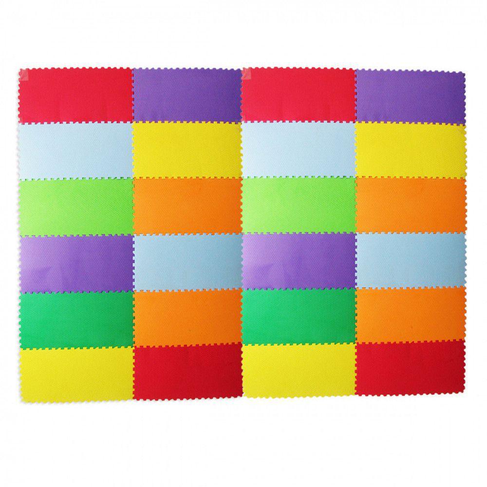 Tatame Tapete Infantil Colorido em Eva 24 Pecas Evamax - Tatame ...