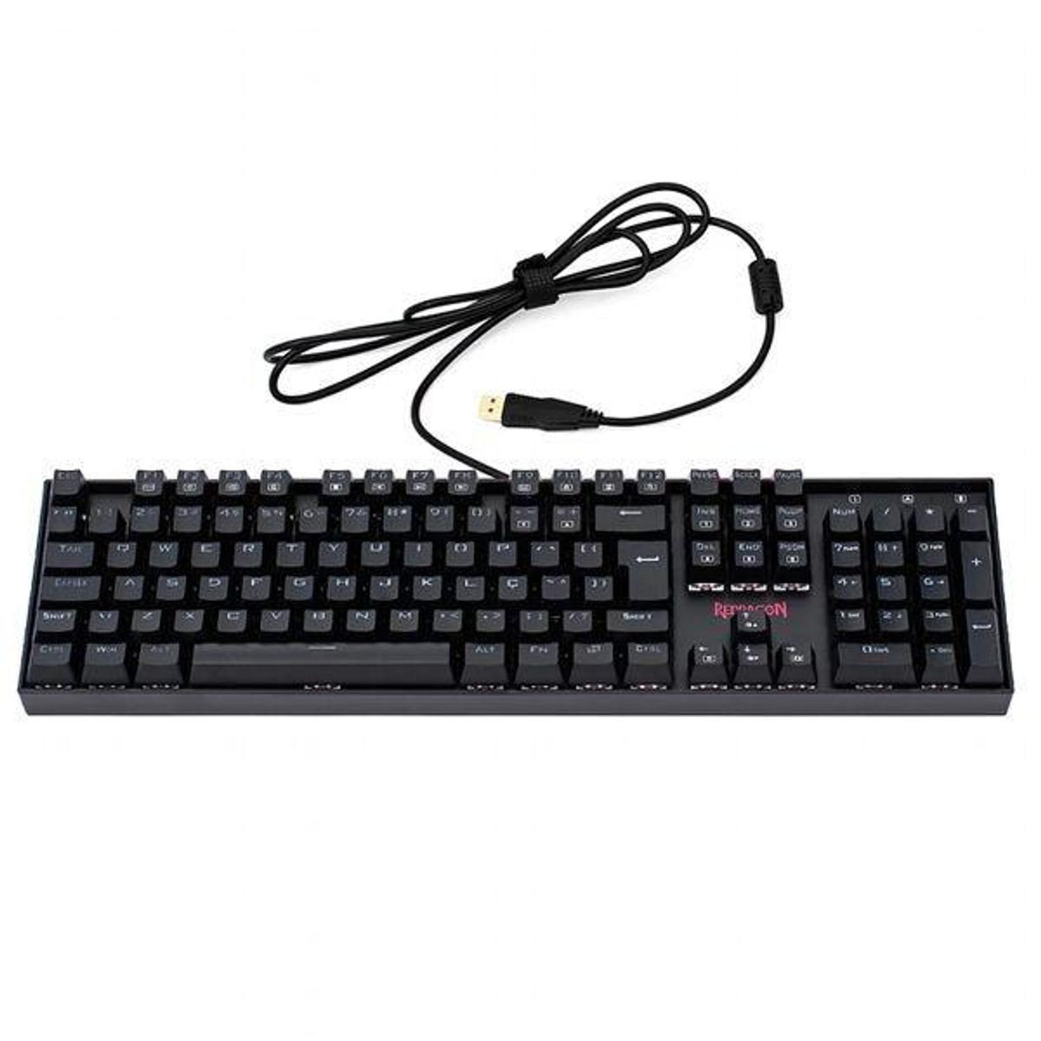 Teclado gamer mecânico mitra k551 single color abnt2 mk2 diy azul ...