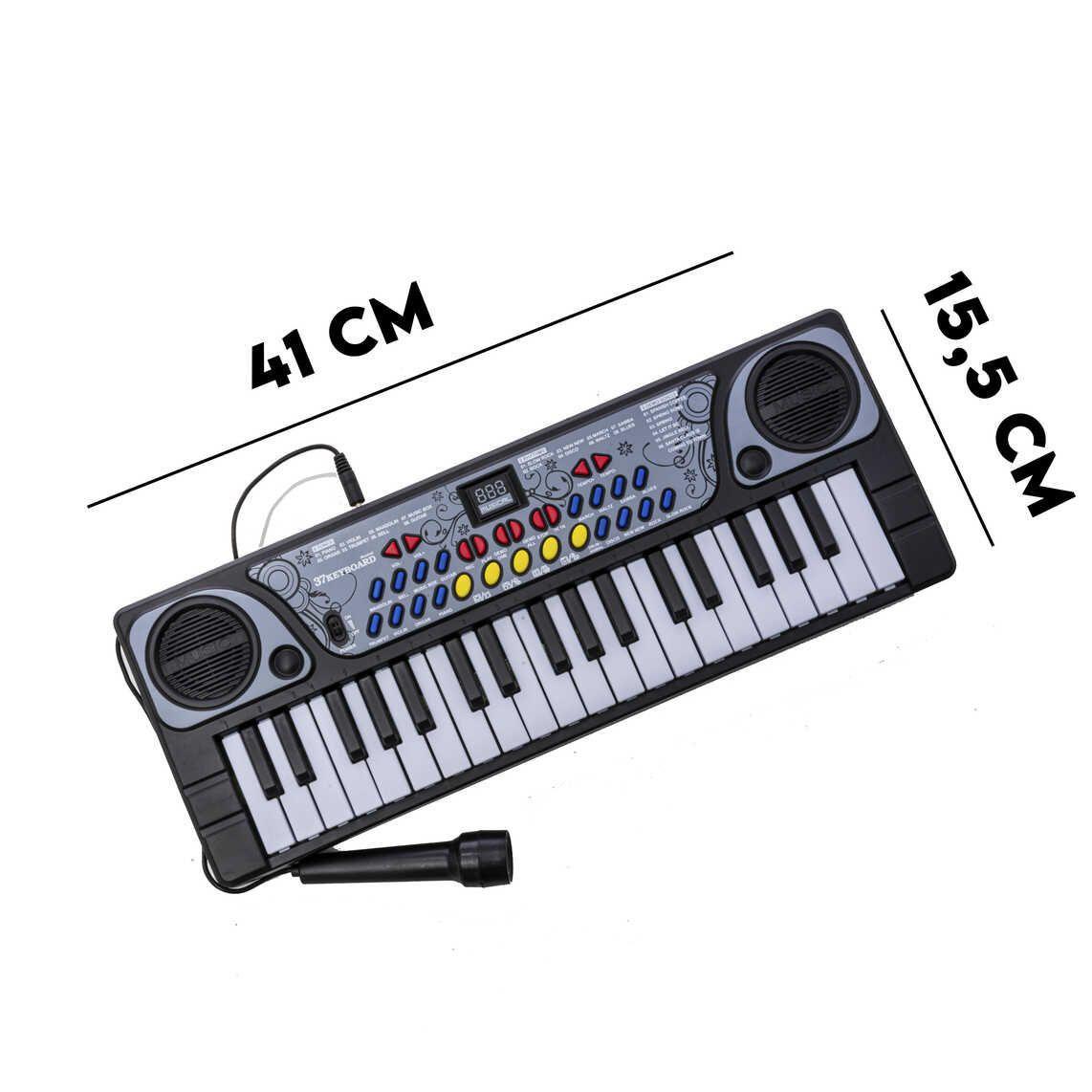 Teclado Infantil DM5702 37 Teclas Microfone Preto - DM Toys - Piano ...
