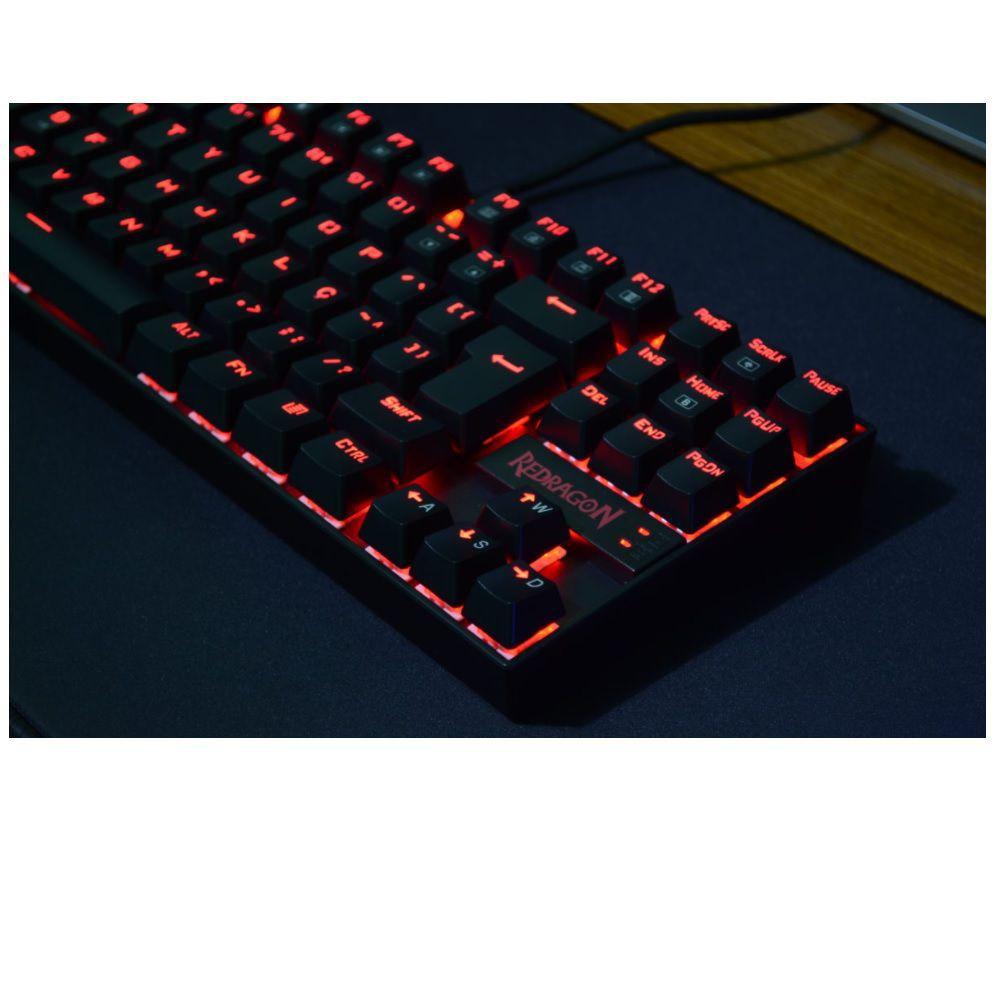 Teclado Mecânico Redragon Kumara SINGLE COLOR SwitchVermelho ...