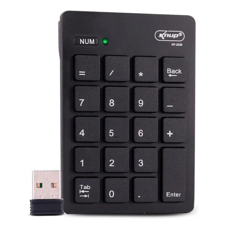 Teclado Numérico Sem Fio Usb Pc Notebook Tablet Wireless numberpad ...