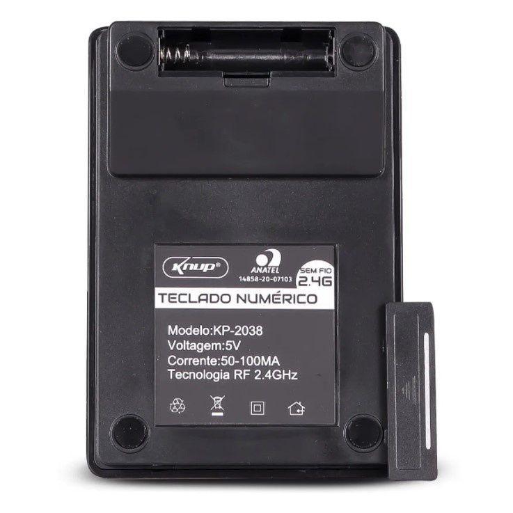 Teclado Numérico Sem Fio Usb Pc Notebook Tablet Wireless numberpad ...
