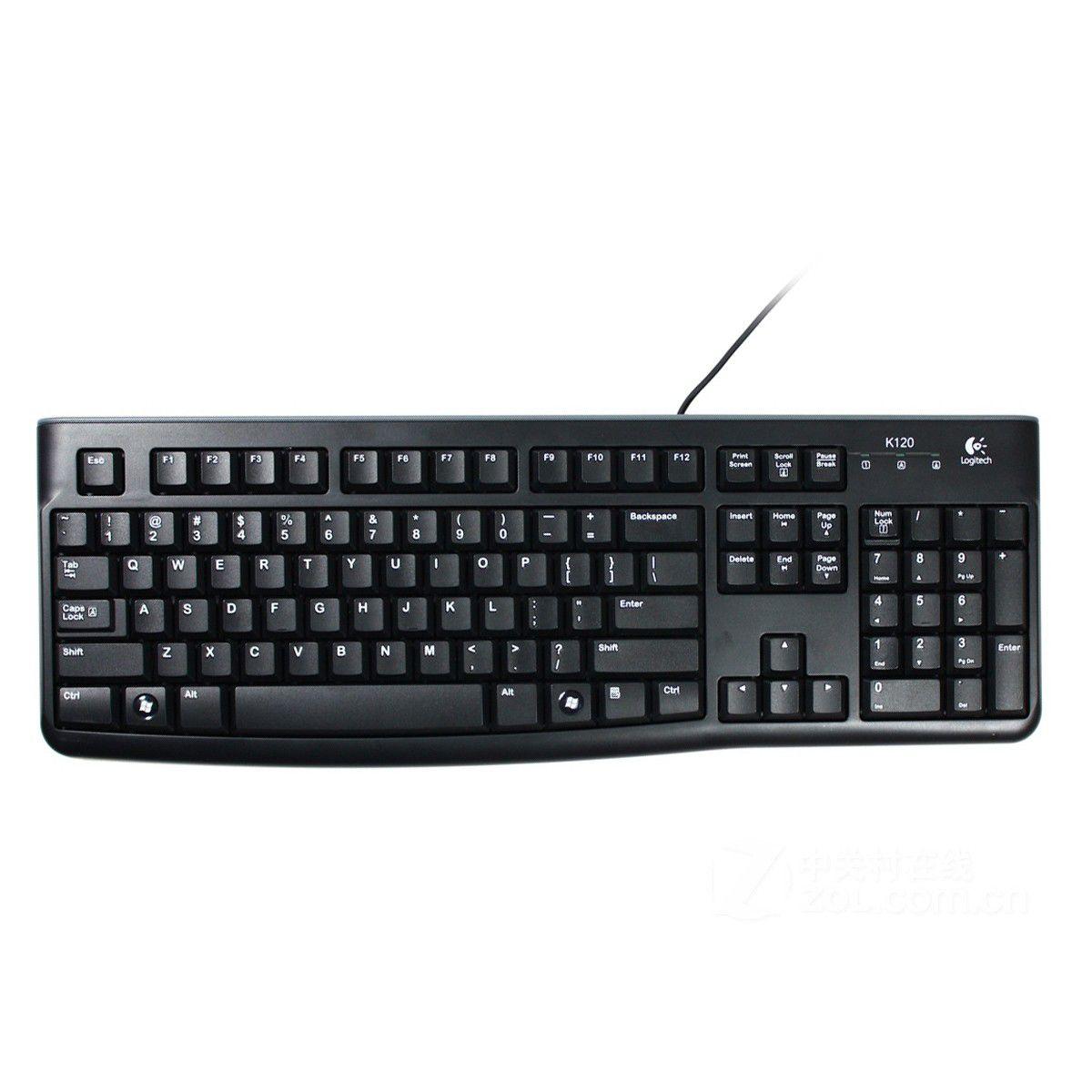 Teclado USB Logitech K120 Abnt2 Confortável Preto - Teclado - Magazine ...