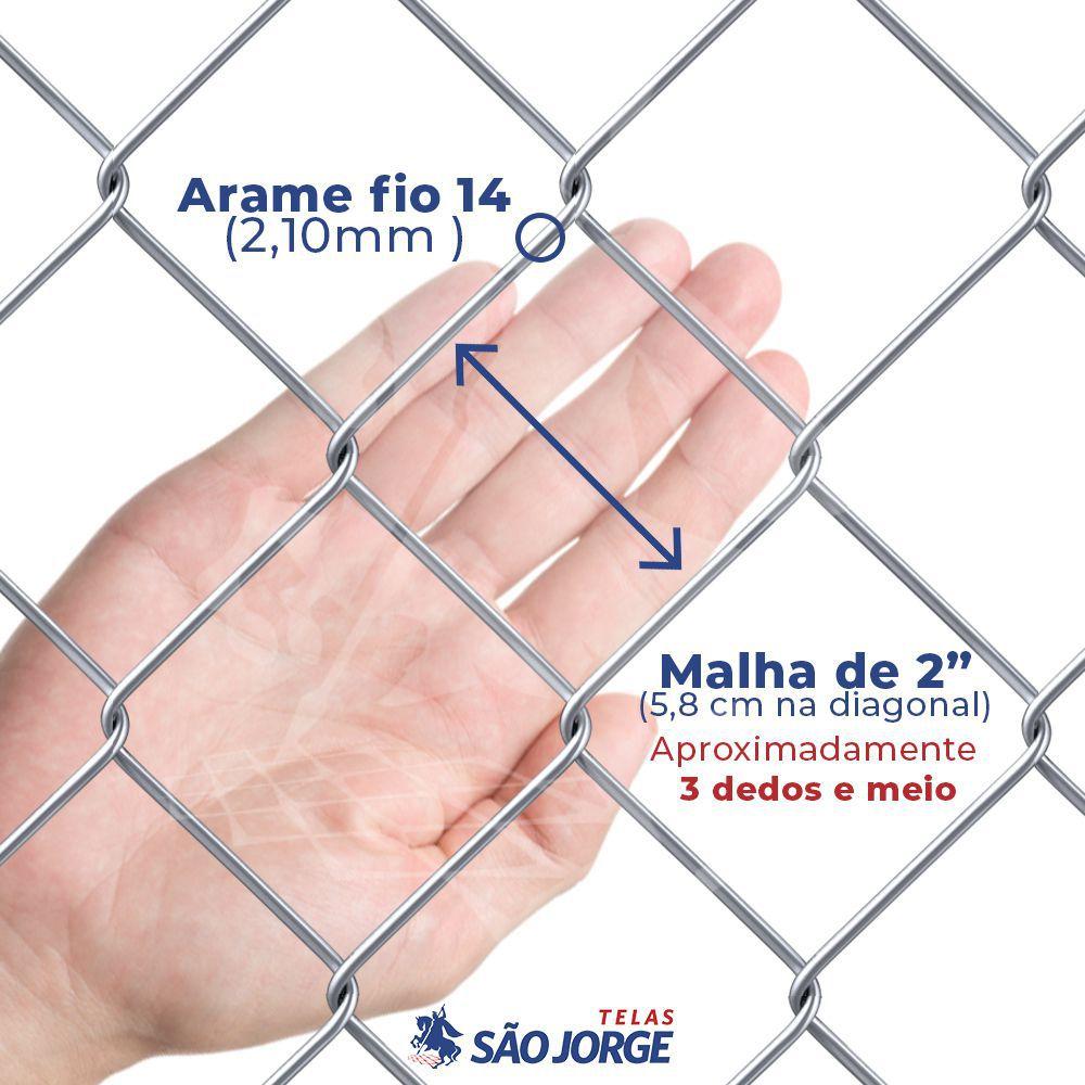 Tela Alambrado Cerca Galvanizada 2 F14 25x0,50m São Jorge - SAO JORGE ...