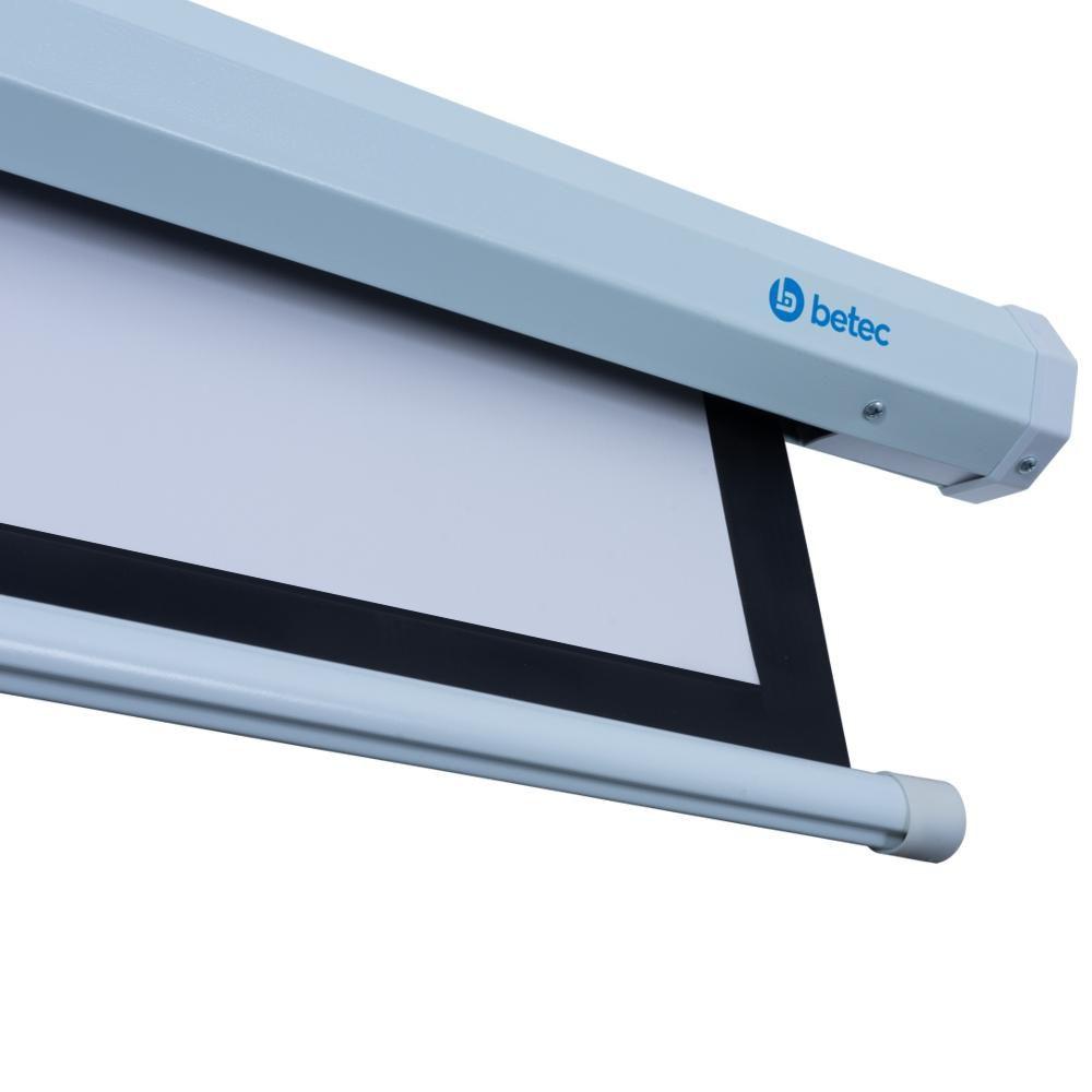 Tela de Projeção Retrátil Elétrica - 100 Polegadas - Controle Remoto ...