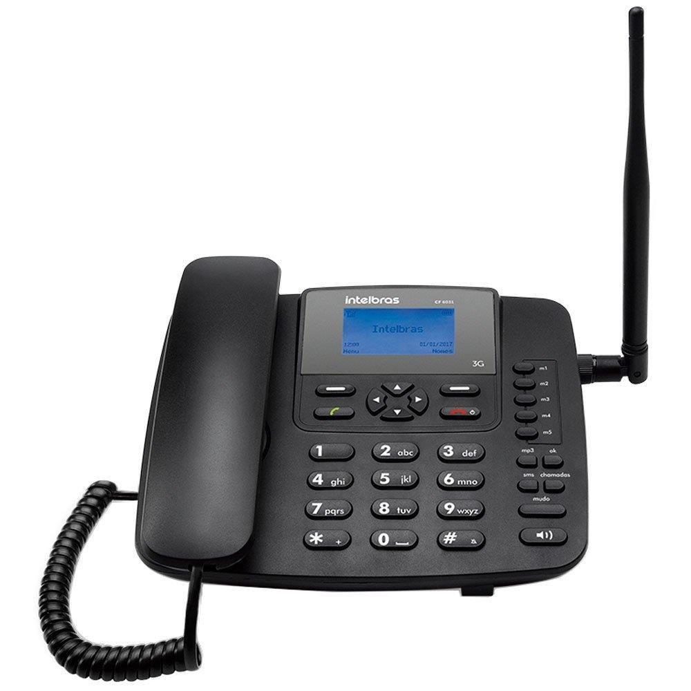 Telefone Celular Intelbras Fixo CF6031, Preto, 3G, Função Modem 3G ...