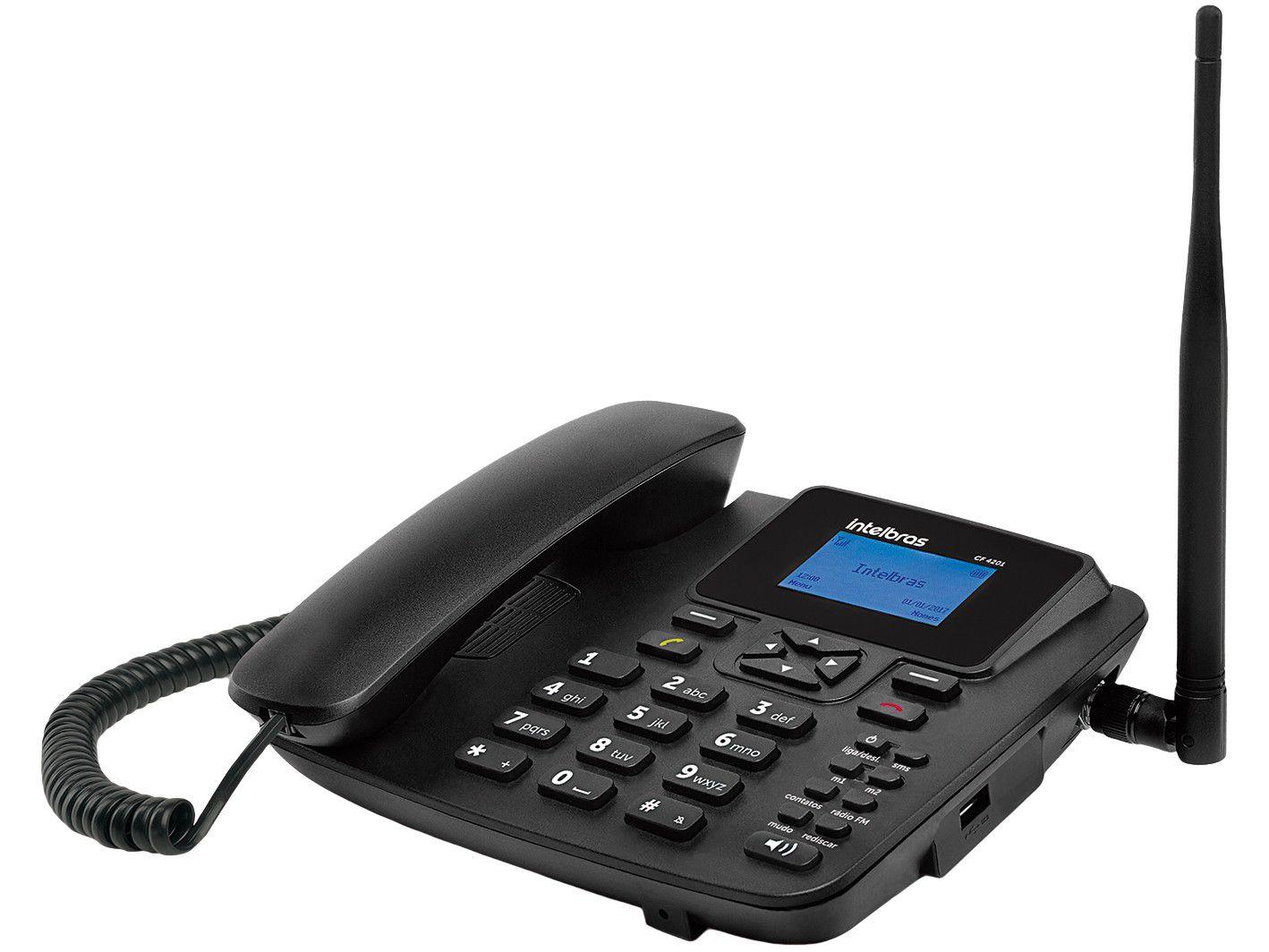 Telefone Rural Intelbras 2G com Internet - CF 4201 - Ramais - Magazine ...