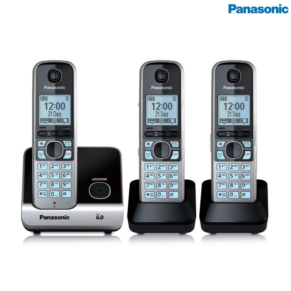 Telefone Sem Fio Com 2 Ramais KXTG6713LBB Panasonic - Telefone Sem Fio com Ramal - Magazine Luiza