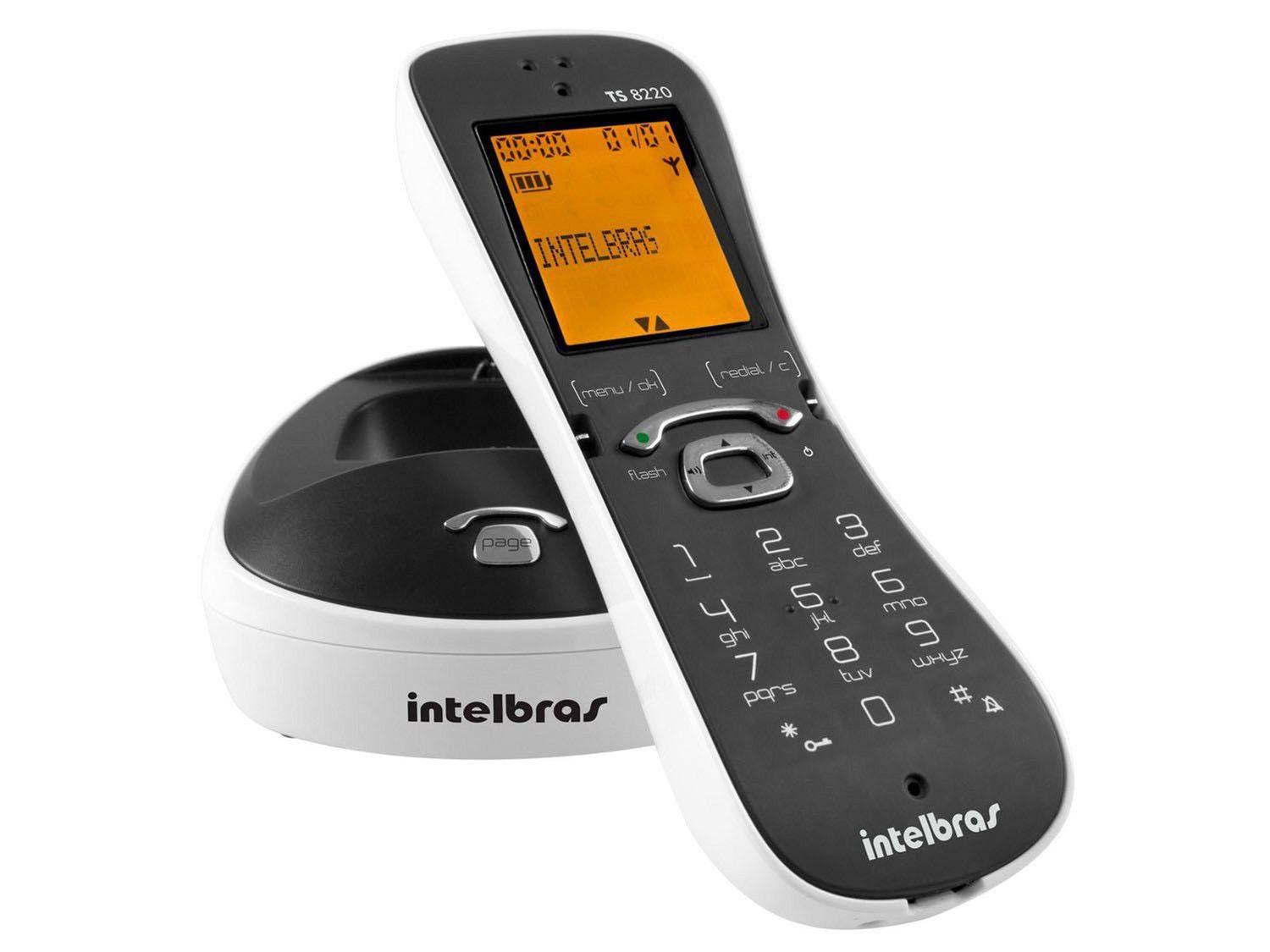 Telefone Sem Fio Intelbras TS 8220 - Identificador de Chamada Viva Voz ...